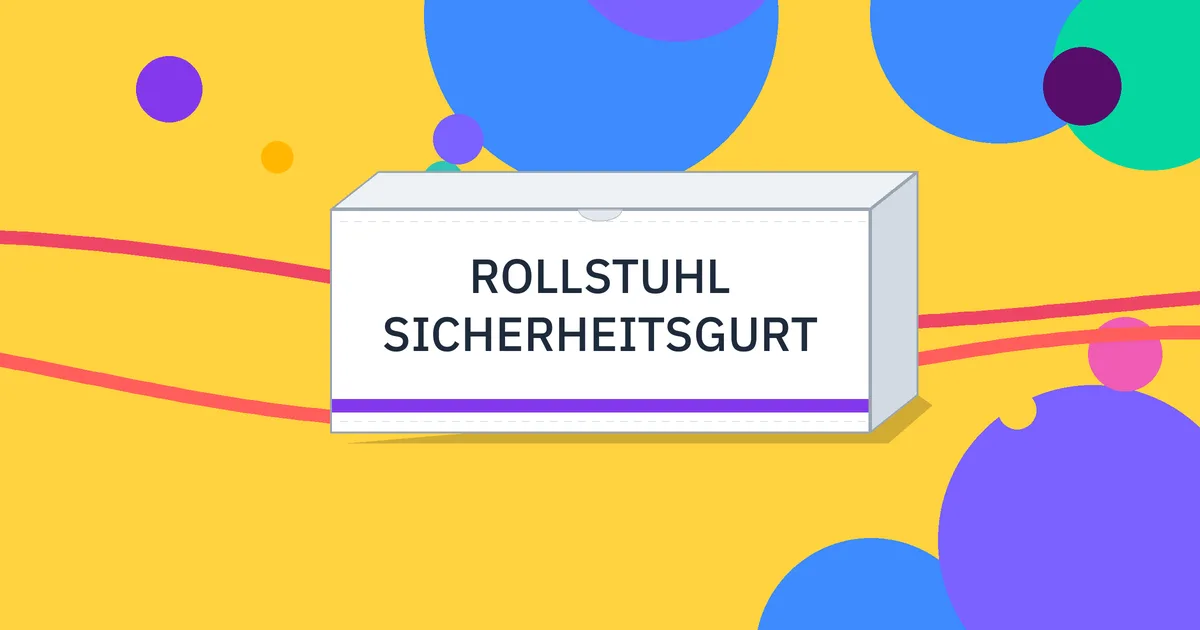 Symbolbild: Packung mit der Aufschrift ROLLSTUHL SICHERHEITSGURT (PZN 08447373) – Verfügbarkeit und Bezug in Apotheken in Frankfurt am Main