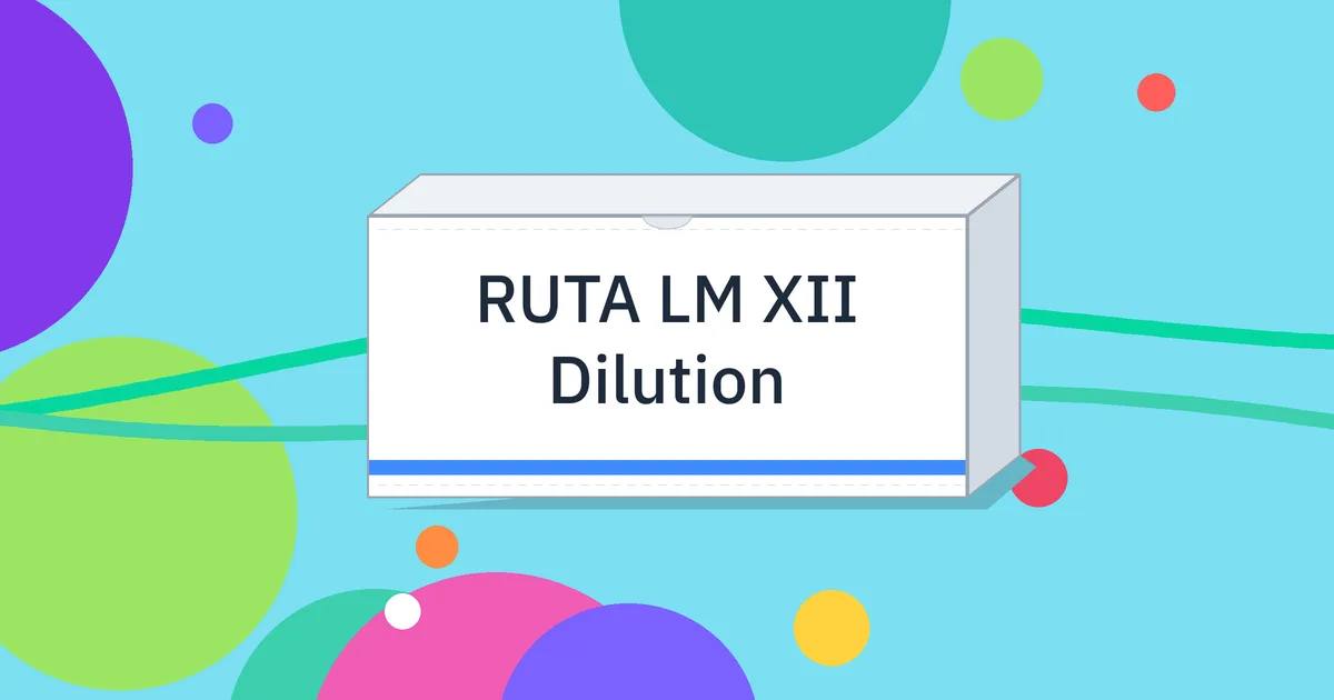 Symbolbild: Packung mit der Aufschrift RUTA LM XII Dilution (PZN 02675682) – Verfügbarkeit und Bezug in Apotheken in Frankfurt am Main