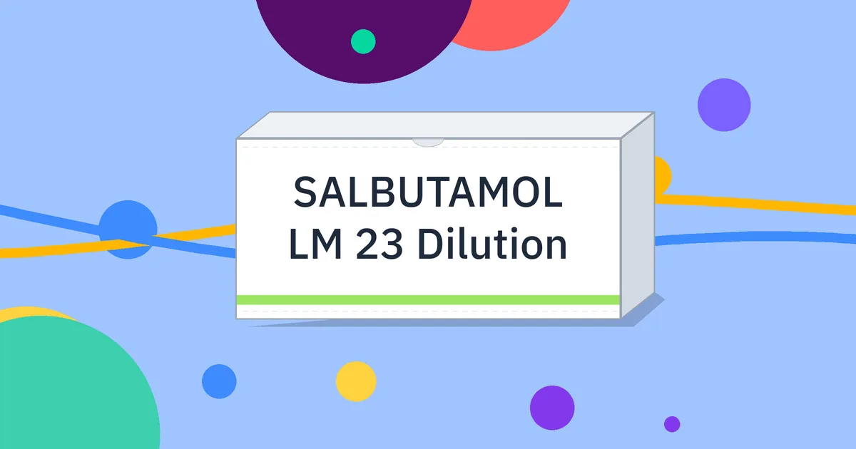 Symbolbild: Packung mit der Aufschrift SALBUTAMOL LM 23 Dilution (PZN 13177303) – Verfügbarkeit und Bezug in Apotheken in Frankfurt am Main