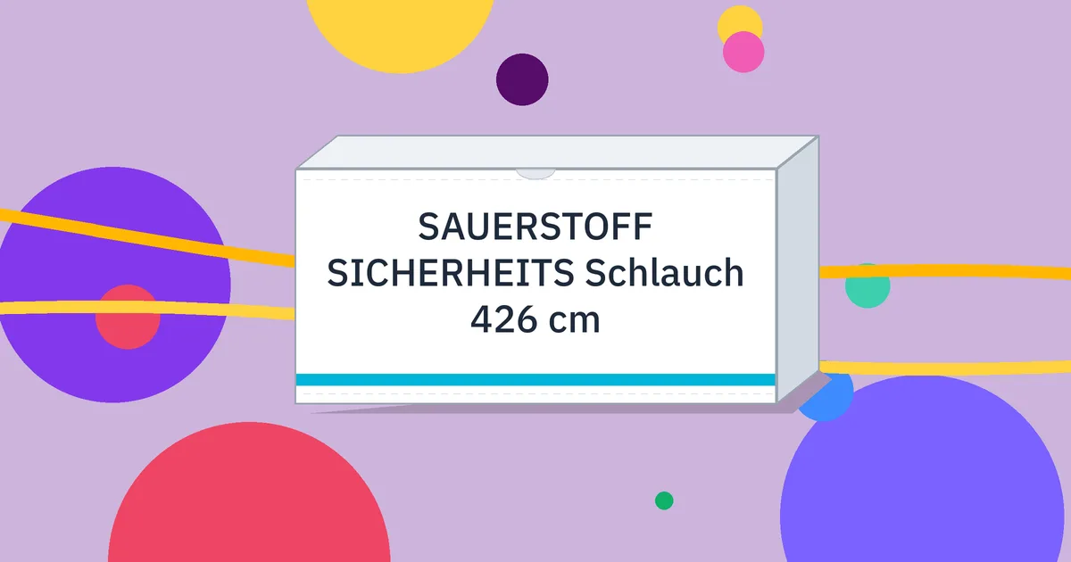 Symbolbild: Packung mit der Aufschrift SAUERSTOFF SICHERHEITS Schlauch 426 cm (PZN 03072224) – Verfügbarkeit und Bezug in Apotheken in Frankfurt am Main