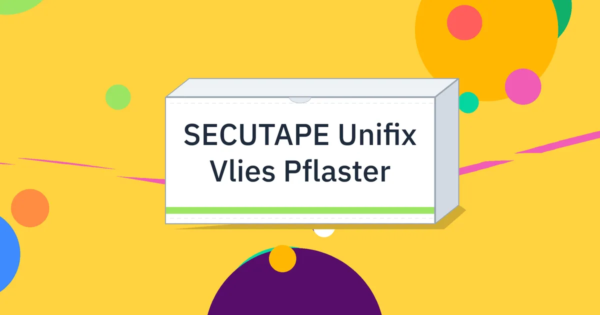 Symbolbild: Packung mit der Aufschrift SECUTAPE Unifix Vlies Pflaster (PZN 19957930) – Verfügbarkeit und Bezug in Apotheken in Frankfurt am Main