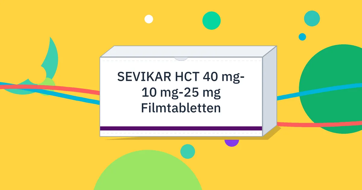 Symbolbild: Packung mit der Aufschrift SEVIKAR HCT 40 mg-10 mg-25 mg Filmtabletten (PZN 15408451) – Verfügbarkeit und Bezug in Apotheken in Frankfurt am Main