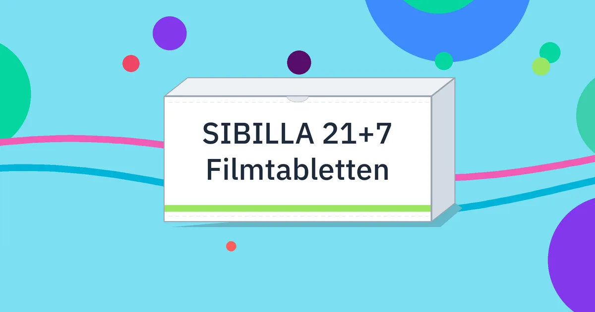 Symbolbild: Packung mit der Aufschrift SIBILLA 21+7 Filmtabletten (PZN 10224143) – Verfügbarkeit und Bezug in Apotheken in Frankfurt am Main