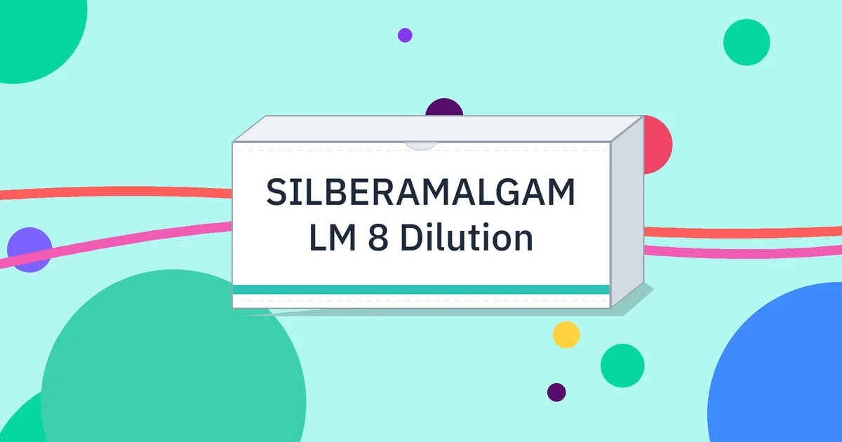 Symbolbild: Packung mit der Aufschrift SILBERAMALGAM LM 8 Dilution (PZN 13189223) – Verfügbarkeit und Bezug in Apotheken in Frankfurt am Main