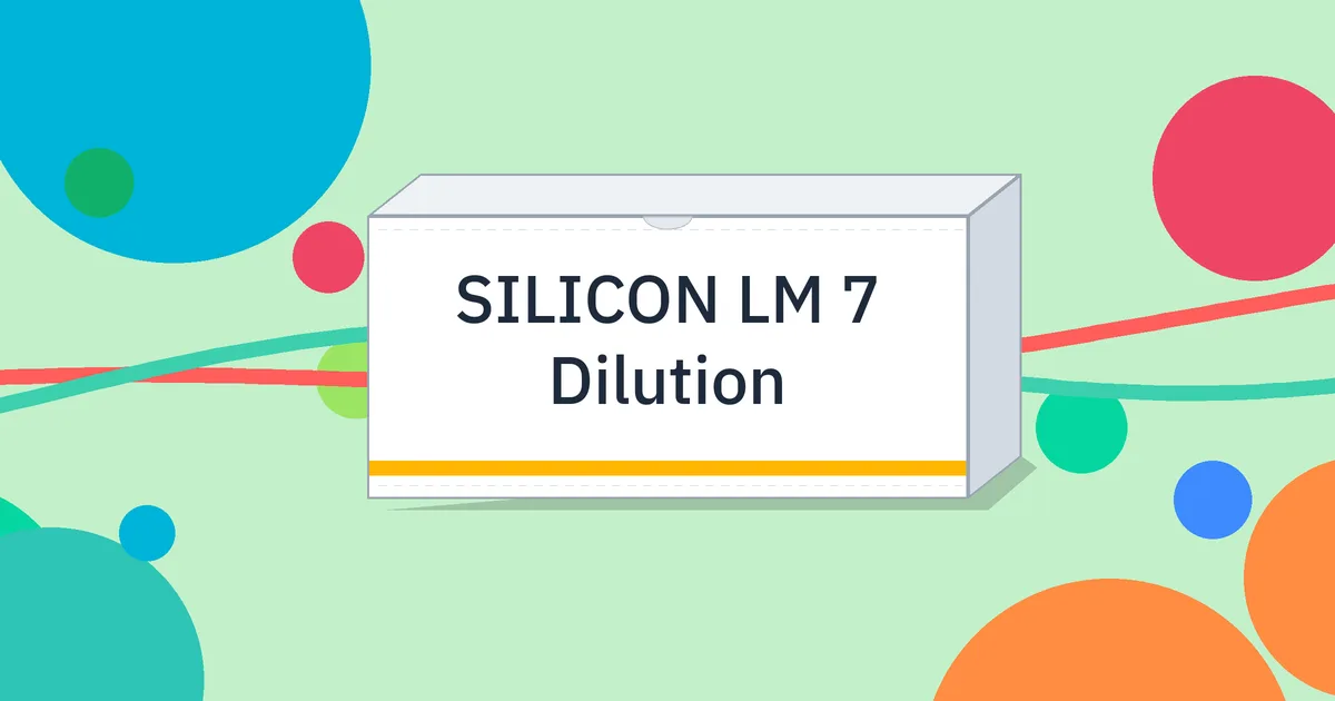 Symbolbild: Packung mit der Aufschrift SILICON LM 7 Dilution (PZN 13678011) – Verfügbarkeit und Bezug in Apotheken in Frankfurt am Main