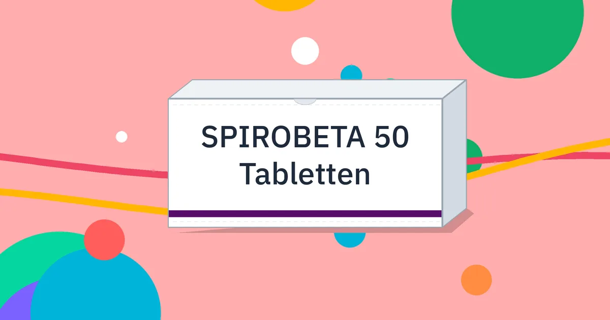 Symbolbild: Packung mit der Aufschrift SPIROBETA 50 Tabletten (PZN 01800671) – Verfügbarkeit und Bezug in Apotheken in Frankfurt am Main