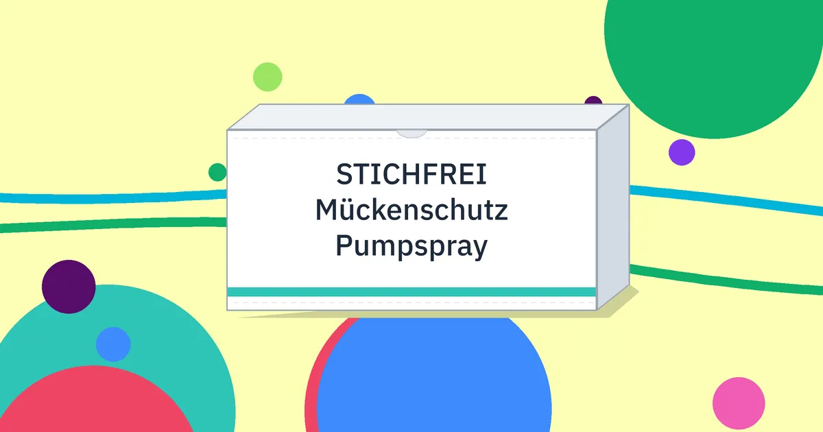 Symbolbild: Packung mit der Aufschrift STICHFREI Mückenschutz Pumpspray (PZN 00563542) – Verfügbarkeit und Bezug in Apotheken in Frankfurt am Main