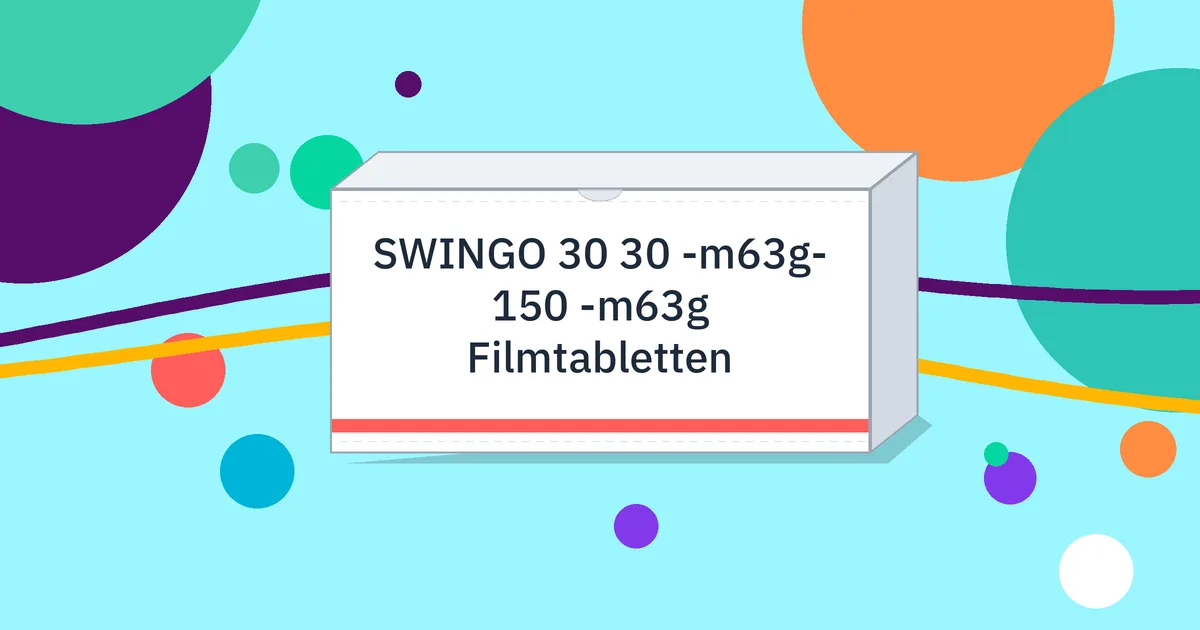 Symbolbild: Packung mit der Aufschrift SWINGO 30 30 -m63g-150 -m63g Filmtabletten (PZN 07746659) – Verfügbarkeit und Bezug in Apotheken in Frankfurt am Main
