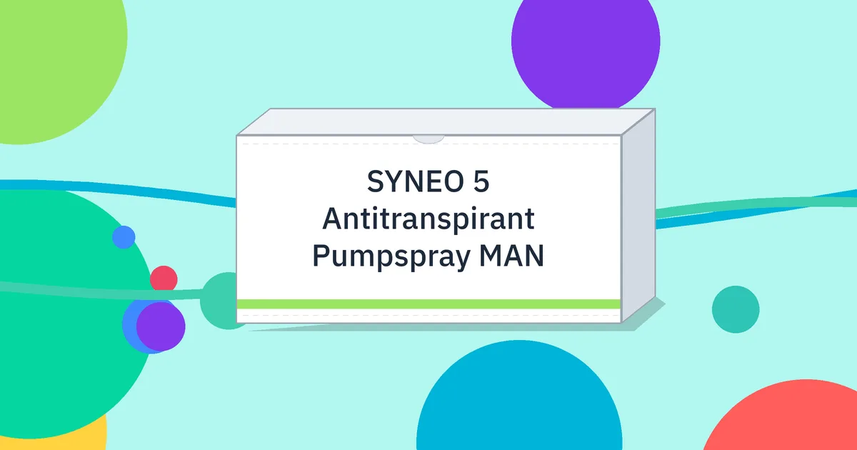 Symbolbild: Packung mit der Aufschrift SYNEO 5 Antitranspirant Pumpspray MAN (PZN 19284336) – Verfügbarkeit und Bezug in Apotheken in Frankfurt am Main