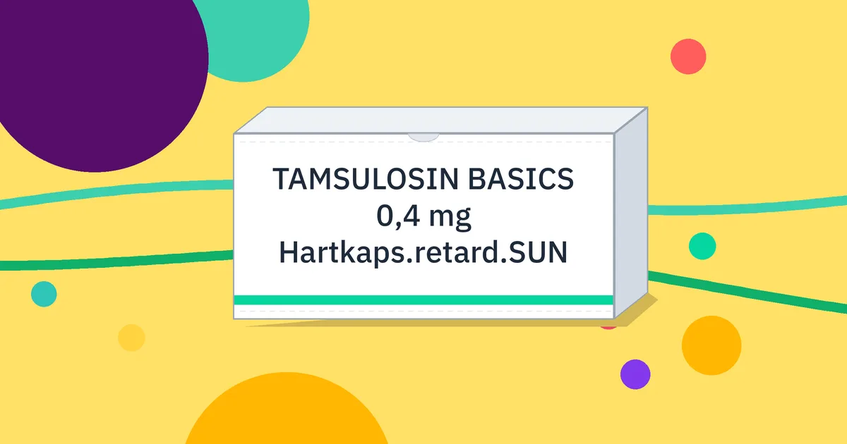 Symbolbild: Packung mit der Aufschrift TAMSULOSIN BASICS 0,4 mg Hartkaps.retard.SUN (PZN 12529237) – Verfügbarkeit und Bezug in Apotheken in Frankfurt am Main
