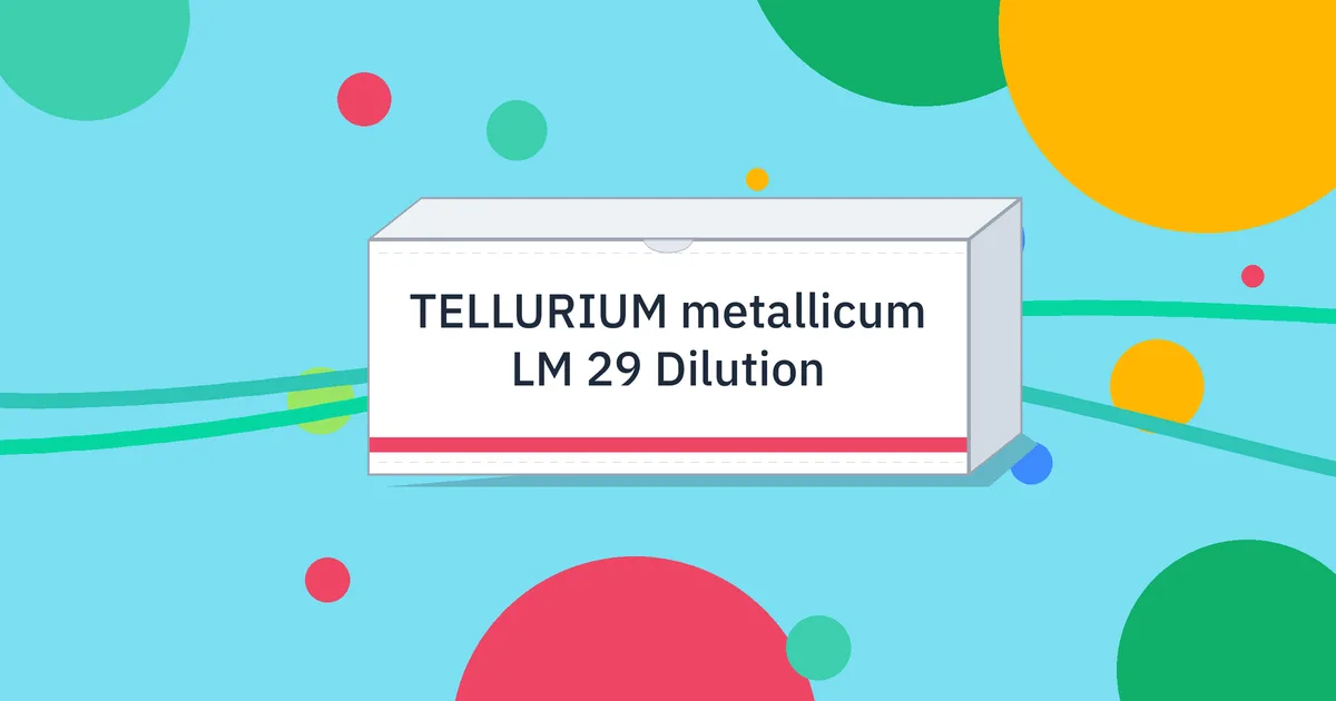 Symbolbild: Packung mit der Aufschrift TELLURIUM metallicum LM 29 Dilution (PZN 13215854) – Verfügbarkeit und Bezug in Apotheken in Frankfurt am Main