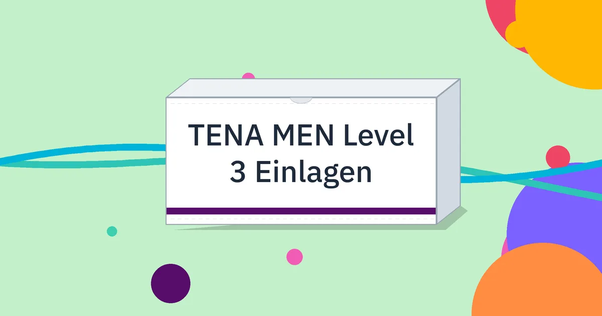 Symbolbild: Packung mit der Aufschrift TENA MEN Level 3 Einlagen (PZN 10004915) – Verfügbarkeit und Bezug in Apotheken in Frankfurt am Main