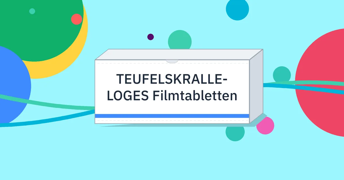 Symbolbild: Packung mit der Aufschrift TEUFELSKRALLE-LOGES Filmtabletten (PZN 11515865) – Verfügbarkeit und Bezug in Apotheken in Frankfurt am Main