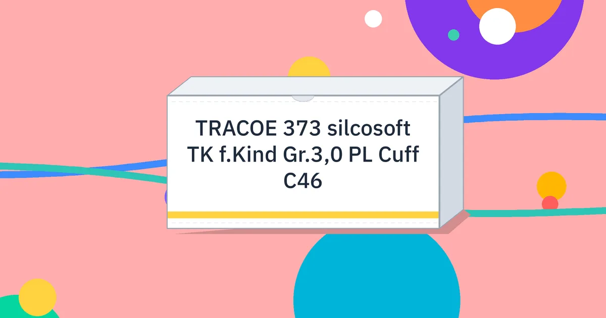 Symbolbild: Packung mit der Aufschrift TRACOE 373 silcosoft TK f.Kind Gr.3,0 PL Cuff C46 (PZN 14316959) – Verfügbarkeit und Bezug in Apotheken in Frankfurt am Main