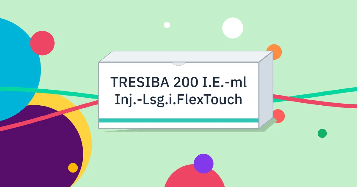 Symbolbild: Packung mit der Aufschrift TRESIBA 200 I.E.-ml Inj.-Lsg.i.FlexTouch (PZN 11695086) – Verfügbarkeit und Bezug in Apotheken in Frankfurt am Main
