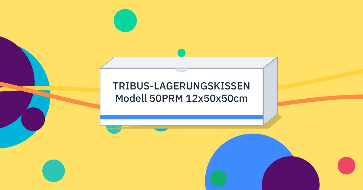 Symbolbild: Packung mit der Aufschrift TRIBUS-LAGERUNGSKISSEN Modell 50PRM 12x50x50cm (PZN 20407689) – Verfügbarkeit und Bezug in Apotheken in Frankfurt am Main