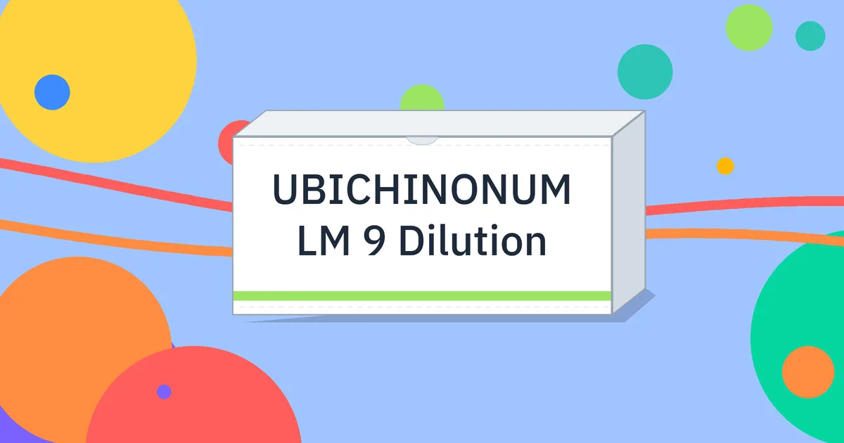 Symbolbild: Packung mit der Aufschrift UBICHINONUM LM 9 Dilution (PZN 13254788) – Verfügbarkeit und Bezug in Apotheken in Frankfurt am Main