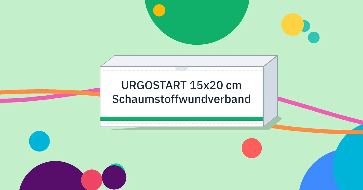 Symbolbild: Packung mit der Aufschrift URGOSTART 15x20 cm Schaumstoffwundverband (PZN 07750282) – Verfügbarkeit und Bezug in Apotheken in Frankfurt am Main