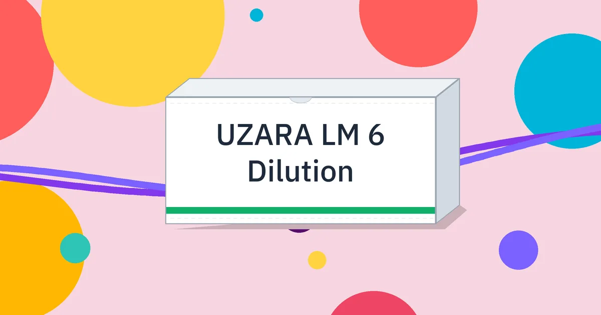 Symbolbild: Packung mit der Aufschrift UZARA LM 6 Dilution (PZN 13259745) – Verfügbarkeit und Bezug in Apotheken in Frankfurt am Main