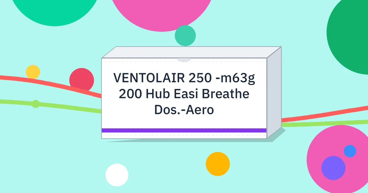 Symbolbild: Packung mit der Aufschrift VENTOLAIR 250 -m63g 200 Hub Easi Breathe Dos.-Aero (PZN 00353626) – Verfügbarkeit und Bezug in Apotheken in Frankfurt am Main