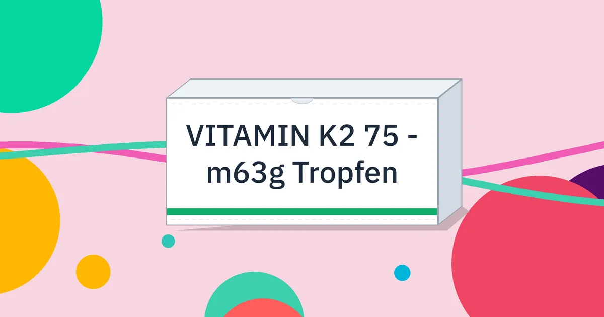 Symbolbild: Packung mit der Aufschrift VITAMIN K2 75 -m63g Tropfen (PZN 17427027) – Verfügbarkeit und Bezug in Apotheken in Frankfurt am Main