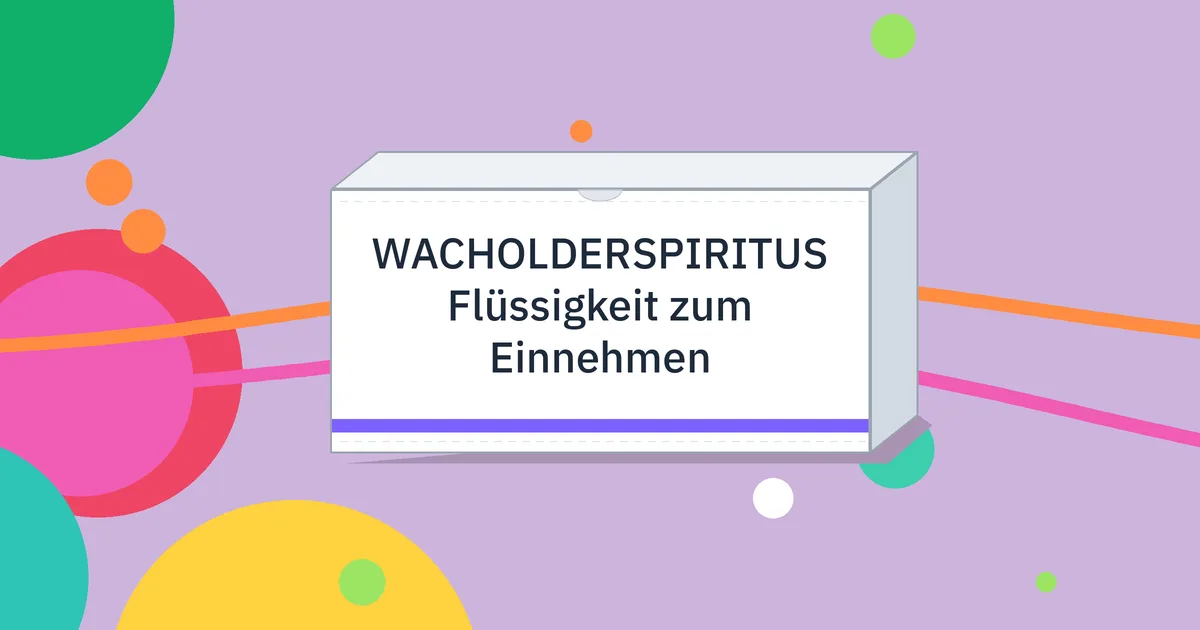 Symbolbild: Packung mit der Aufschrift WACHOLDERSPIRITUS Flüssigkeit zum Einnehmen (PZN 15407859) – Verfügbarkeit und Bezug in Apotheken in Frankfurt am Main