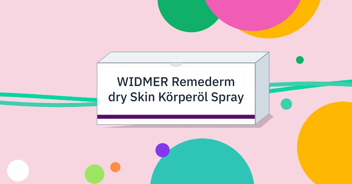 Symbolbild: Packung mit der Aufschrift WIDMER Remederm dry Skin Körperöl Spray (PZN 19396006) – Verfügbarkeit und Bezug in Apotheken in Frankfurt am Main