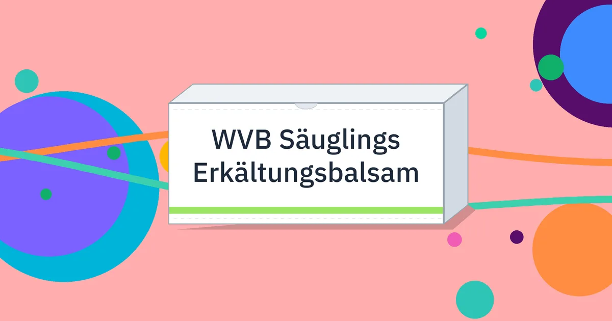 Symbolbild: Packung mit der Aufschrift WVB Säuglings Erkältungsbalsam (PZN 18323442) – Verfügbarkeit und Bezug in Apotheken in Frankfurt am Main