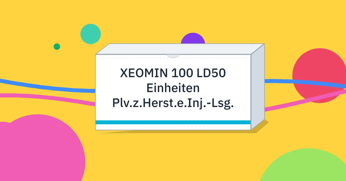 Symbolbild: Packung mit der Aufschrift XEOMIN 100 LD50 Einheiten Plv.z.Herst.e.Inj.-Lsg. (PZN 20641563) – Verfügbarkeit und Bezug in Apotheken in Frankfurt am Main