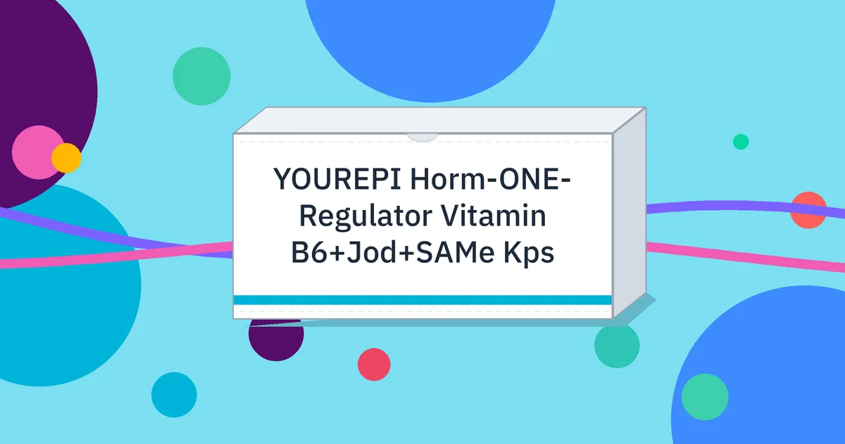 Symbolbild: Packung mit der Aufschrift YOUREPI Horm-ONE-Regulator Vitamin B6+Jod+SAMe Kps (PZN 19383162) – Verfügbarkeit und Bezug in Apotheken in Frankfurt am Main