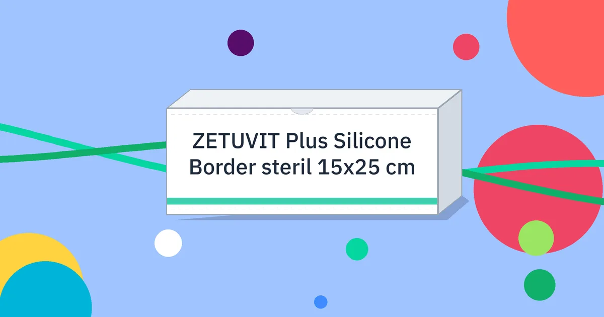 Symbolbild: Packung mit der Aufschrift ZETUVIT Plus Silicone Border steril 15x25 cm (PZN 17310928) – Verfügbarkeit und Bezug in Apotheken in Frankfurt am Main