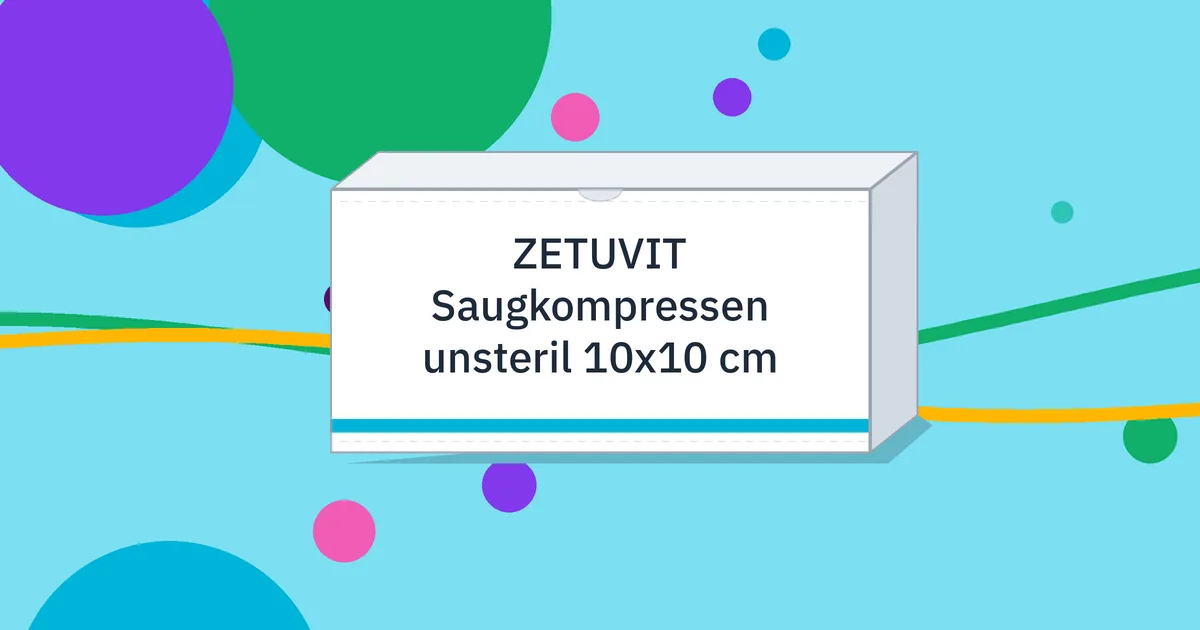 Symbolbild: Packung mit der Aufschrift ZETUVIT Saugkompressen unsteril 10x10 cm (PZN 18297704) – Verfügbarkeit und Bezug in Apotheken in Frankfurt am Main