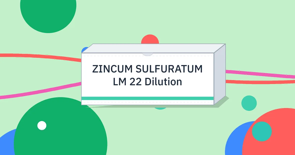 Symbolbild: Packung mit der Aufschrift ZINCUM SULFURATUM LM 22 Dilution (PZN 13299472) – Verfügbarkeit und Bezug in Apotheken in Frankfurt am Main