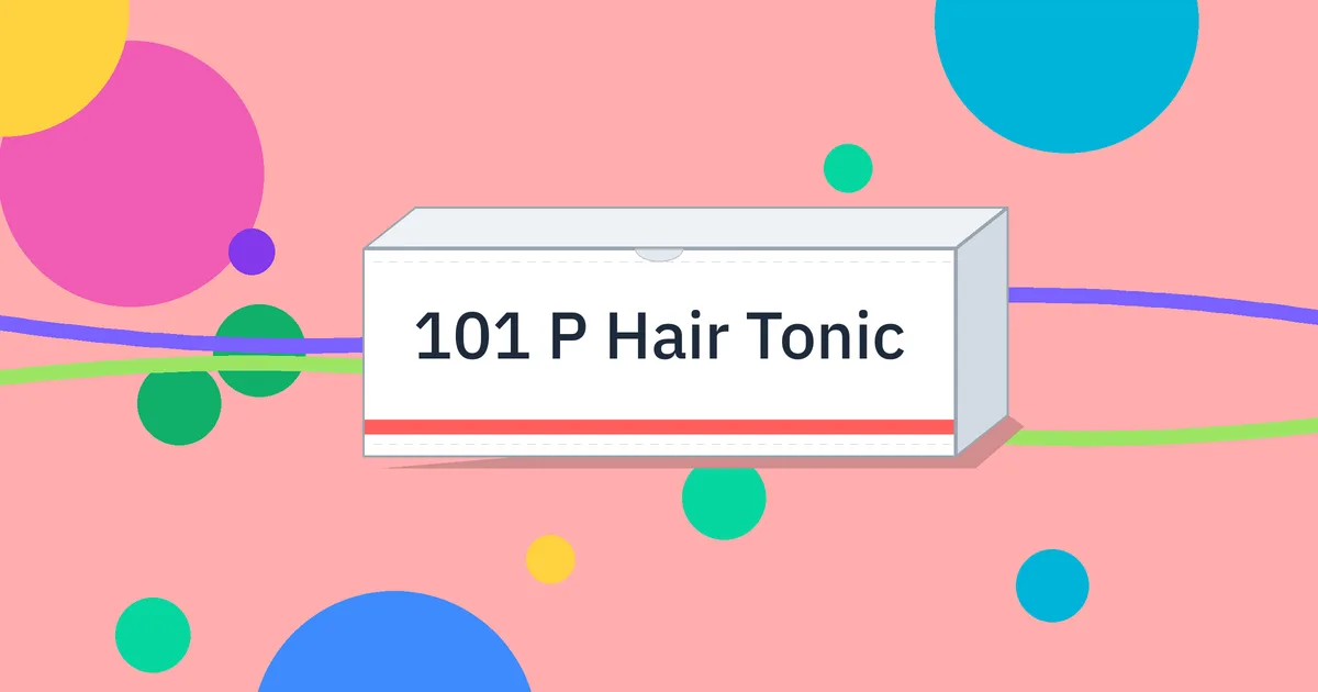 Symbolbild: Packung mit der Aufschrift 101 P Hair Tonic (PZN 04432682) – Verfügbarkeit und Bezug in Apotheken in Frankfurt am Main