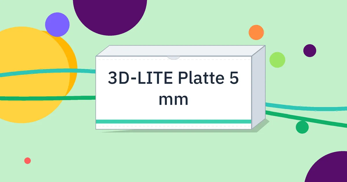 Symbolbild: Packung mit der Aufschrift 3D-LITE Platte 5 mm (PZN 14404876) – Verfügbarkeit und Bezug in Apotheken in Frankfurt am Main