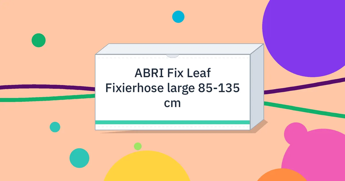 Symbolbild: Packung mit der Aufschrift ABRI Fix Leaf Fixierhose large 85-135 cm (PZN 07500817) – Verfügbarkeit und Bezug in Apotheken in Frankfurt am Main