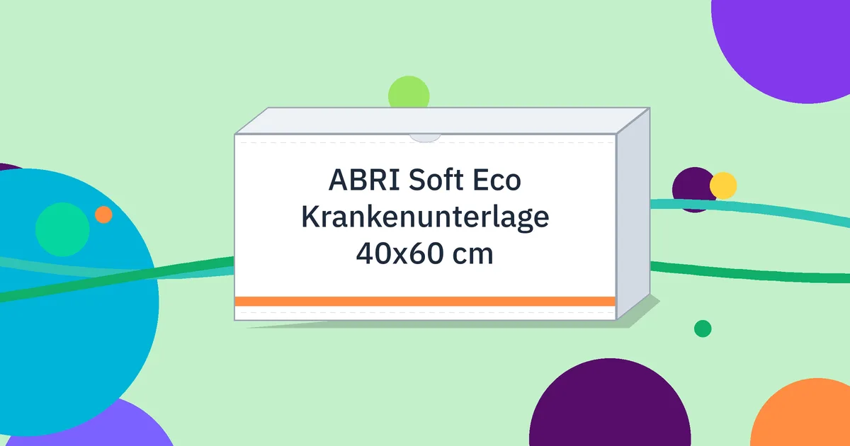 Symbolbild: Packung mit der Aufschrift ABRI Soft Eco Krankenunterlage 40x60 cm (PZN 01946676) – Verfügbarkeit und Bezug in Apotheken in Frankfurt am Main