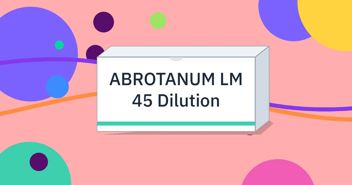 Symbolbild: Packung mit der Aufschrift ABROTANUM LM 45 Dilution (PZN 12750858) – Verfügbarkeit und Bezug in Apotheken in Frankfurt am Main