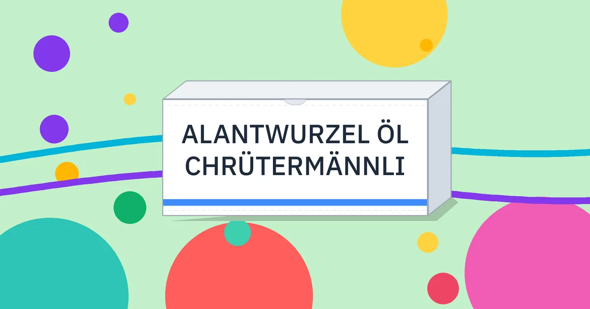 Symbolbild: Packung mit der Aufschrift ALANTWURZEL ÖL CHRÜTERMÄNNLI (PZN 08422924) – Verfügbarkeit und Bezug in Apotheken in Frankfurt am Main