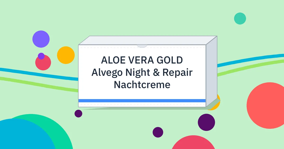 Symbolbild: Packung mit der Aufschrift ALOE VERA GOLD Alvego Night & Repair Nachtcreme (PZN 17454231) – Verfügbarkeit und Bezug in Apotheken in Frankfurt am Main