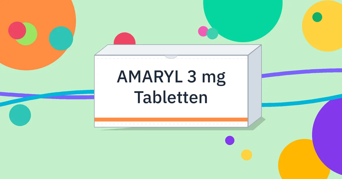 Symbolbild: Packung mit der Aufschrift AMARYL 3 mg Tabletten (PZN 04102565) – Verfügbarkeit und Bezug in Apotheken in Frankfurt am Main