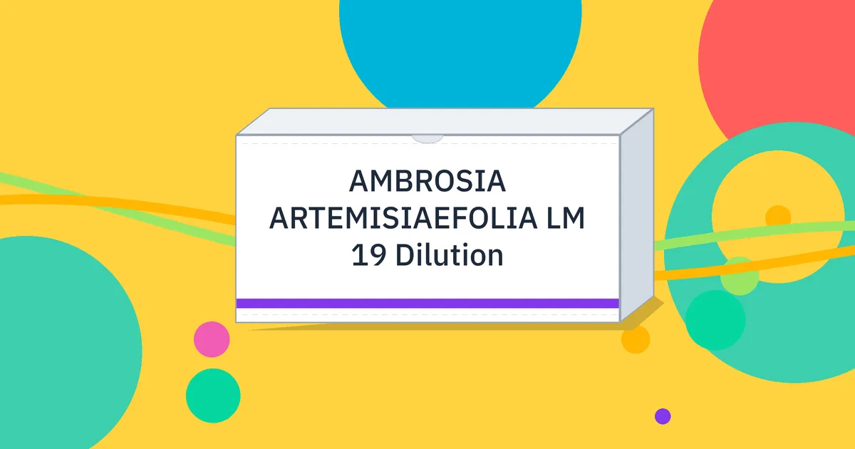 Symbolbild: Packung mit der Aufschrift AMBROSIA ARTEMISIAEFOLIA LM 19 Dilution (PZN 13318181) – Verfügbarkeit und Bezug in Apotheken in Frankfurt am Main