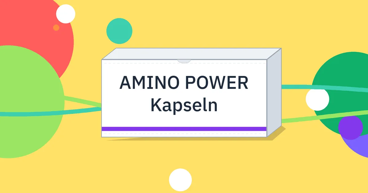 Symbolbild: Packung mit der Aufschrift AMINO POWER Kapseln (PZN 09280573) – Verfügbarkeit und Bezug in Apotheken in Frankfurt am Main