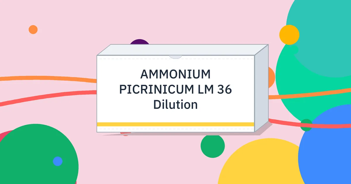 Symbolbild: Packung mit der Aufschrift AMMONIUM PICRINICUM LM 36 Dilution (PZN 13322975) – Verfügbarkeit und Bezug in Apotheken in Frankfurt am Main