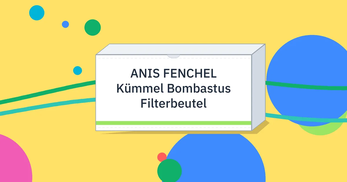 Symbolbild: Packung mit der Aufschrift ANIS FENCHEL Kümmel Bombastus Filterbeutel (PZN 06925779) – Verfügbarkeit und Bezug in Apotheken in Frankfurt am Main
