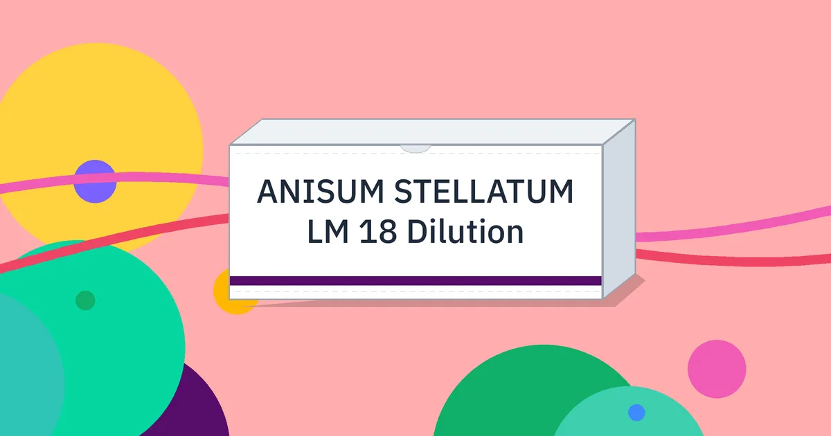 Symbolbild: Packung mit der Aufschrift ANISUM STELLATUM LM 18 Dilution (PZN 13369468) – Verfügbarkeit und Bezug in Apotheken in Frankfurt am Main
