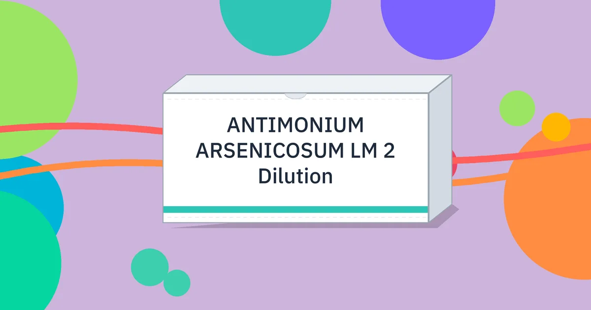 Symbolbild: Packung mit der Aufschrift ANTIMONIUM ARSENICOSUM LM 2 Dilution (PZN 13372045) – Verfügbarkeit und Bezug in Apotheken in Frankfurt am Main