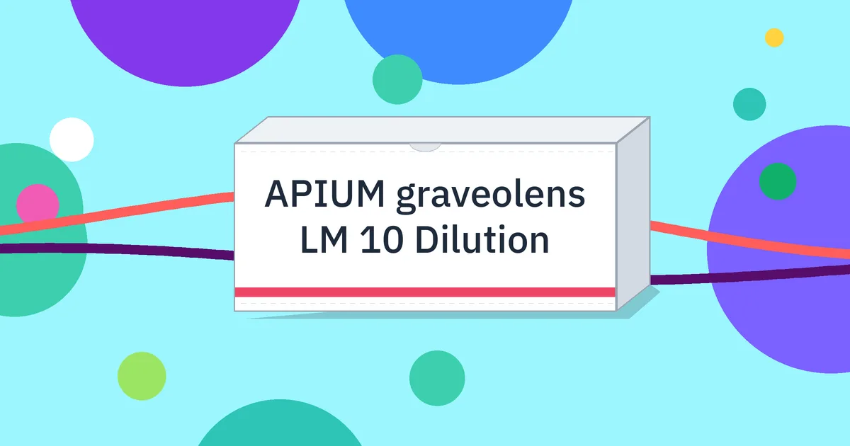 Symbolbild: Packung mit der Aufschrift APIUM graveolens LM 10 Dilution (PZN 13378154) – Verfügbarkeit und Bezug in Apotheken in Frankfurt am Main