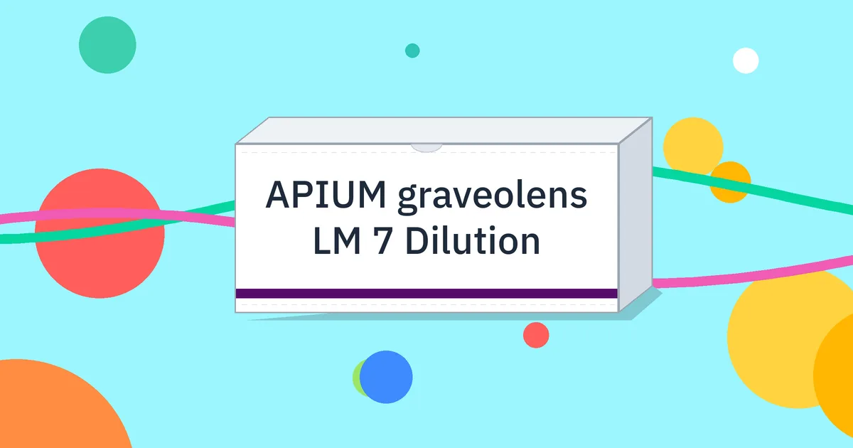 Symbolbild: Packung mit der Aufschrift APIUM graveolens LM 7 Dilution (PZN 13378102) – Verfügbarkeit und Bezug in Apotheken in Frankfurt am Main