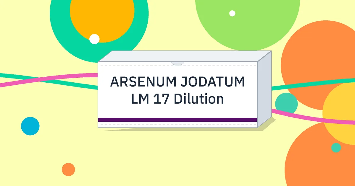 Symbolbild: Packung mit der Aufschrift ARSENUM JODATUM LM 17 Dilution (PZN 12778957) – Verfügbarkeit und Bezug in Apotheken in Frankfurt am Main